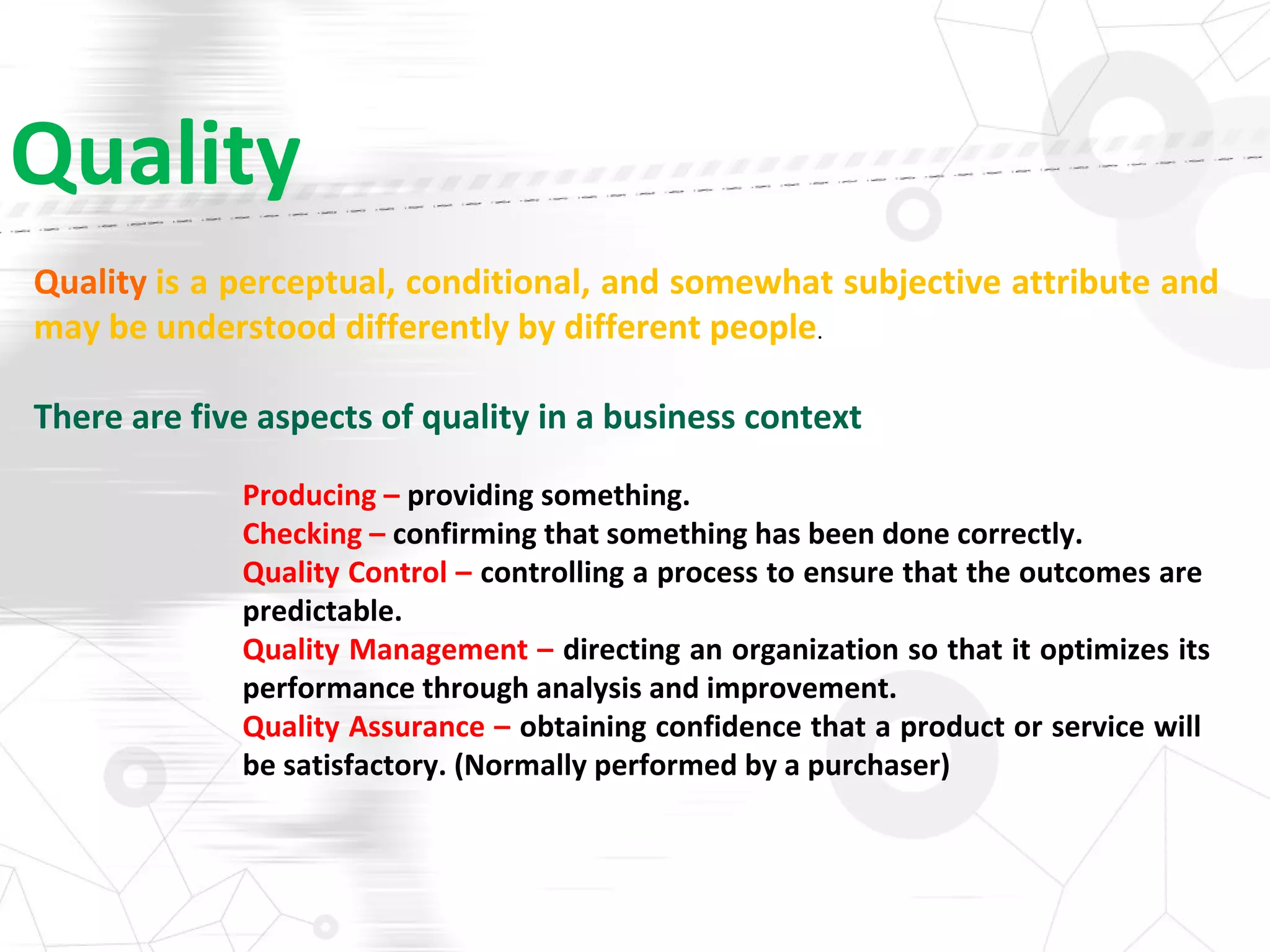 Quality Standard | PPT