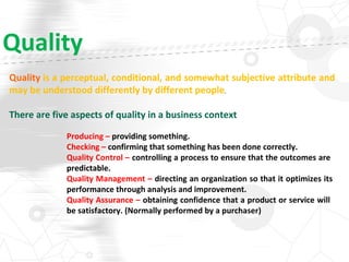 Quality Standard | PPT