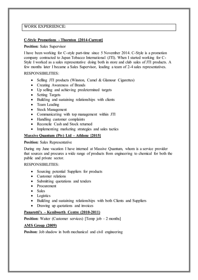 Ryan Hendricks CV | PDF