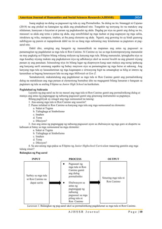 Pormalistikong Pagdalumat sa mga Tula ni Ron Canimo | PDF