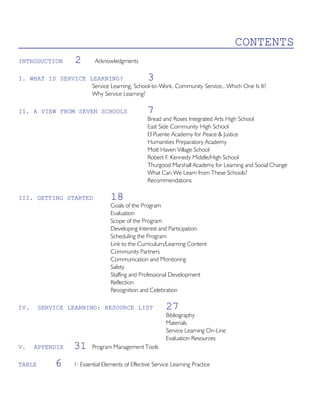 A Guide to Service Learning | PDF