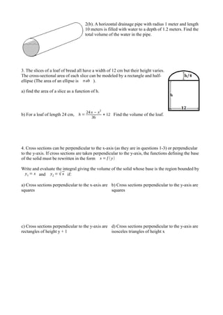Solids of known cross section WS | PDF