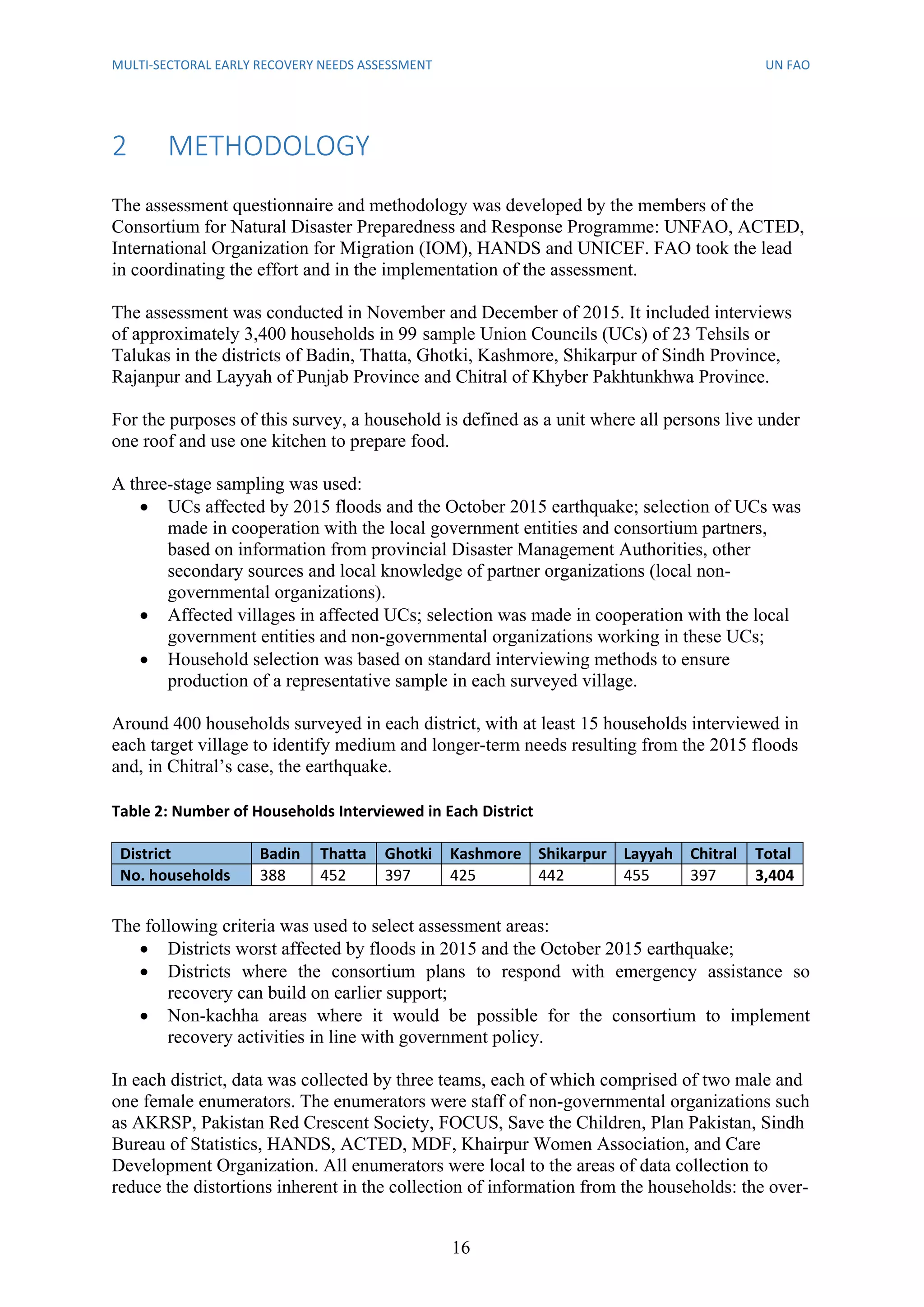 Survey Report-Post-disaster needs-2016s | PDF