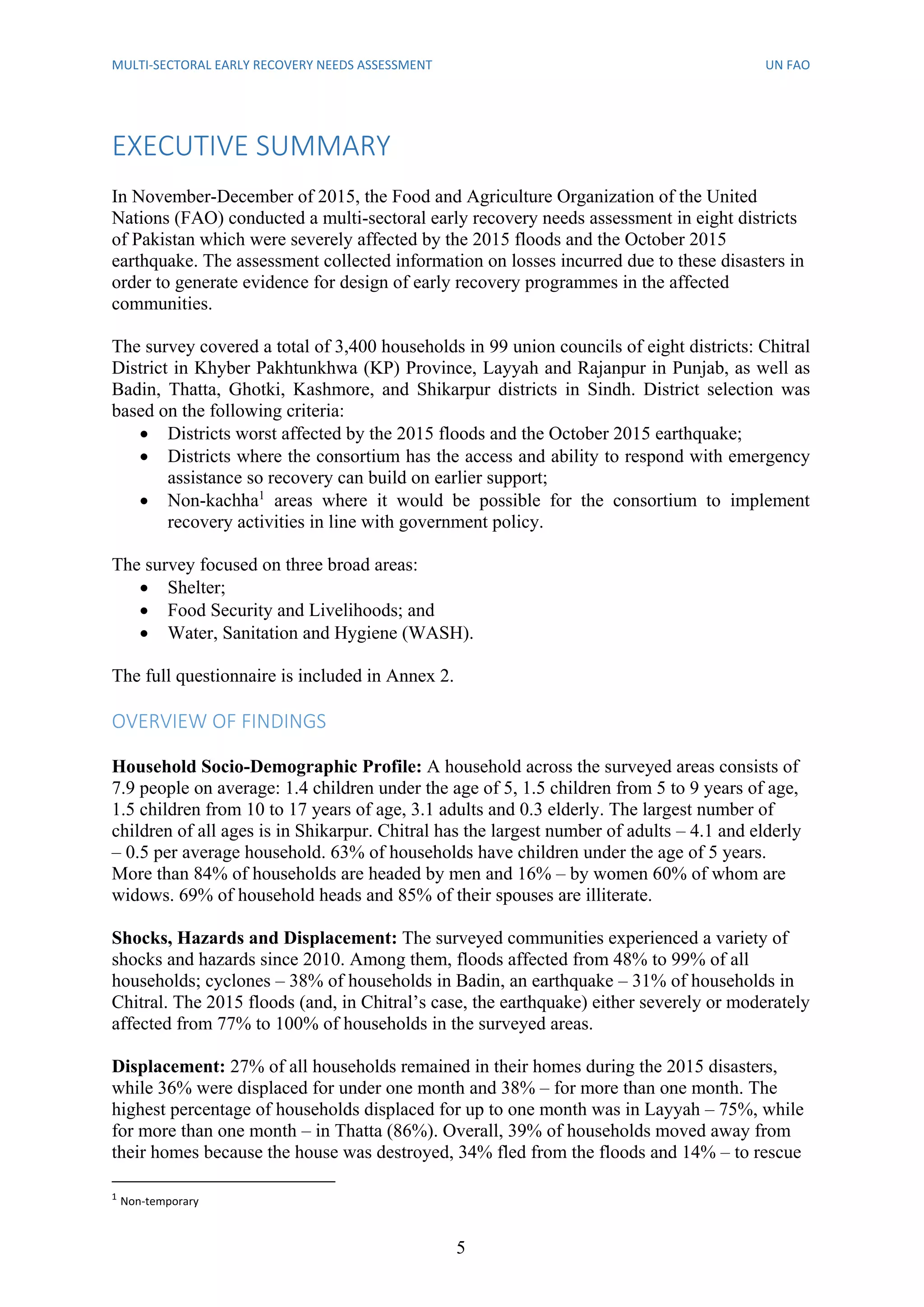 Survey Report-Post-disaster needs-2016s | PDF