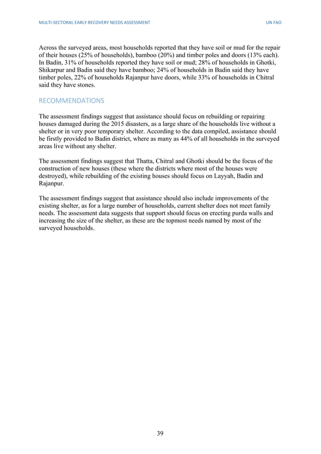 Survey Report-Post-disaster needs-2016s | PDF