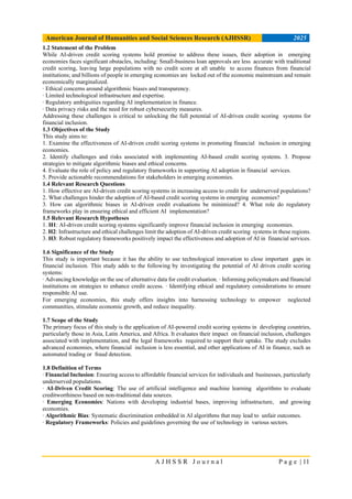 EXPLORING THE ROLE OF AI-DRIVEN CREDIT SCORING SYSTEMS ON FINANCIAL ...