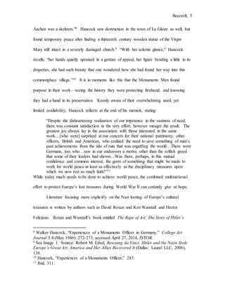 Monuments Men Paper | PDF