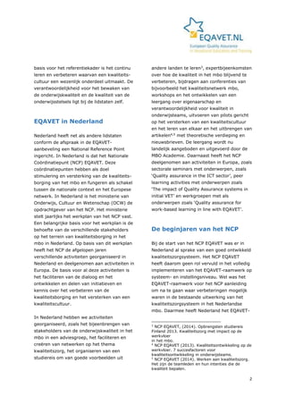 EQAVET in Nederland | PDF