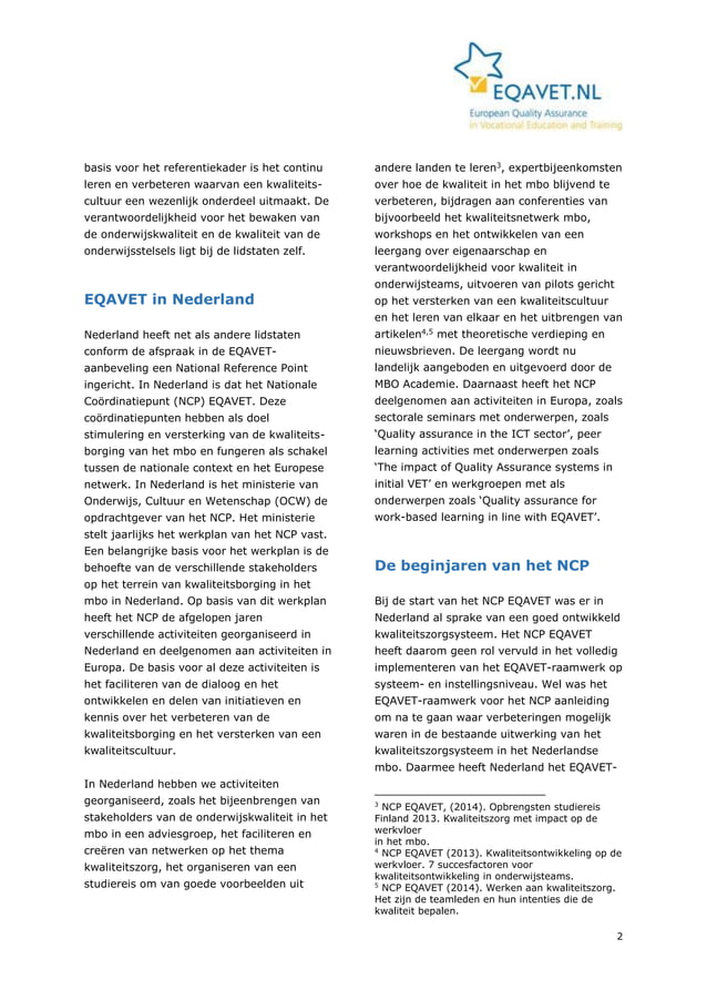 EQAVET in Nederland | PDF