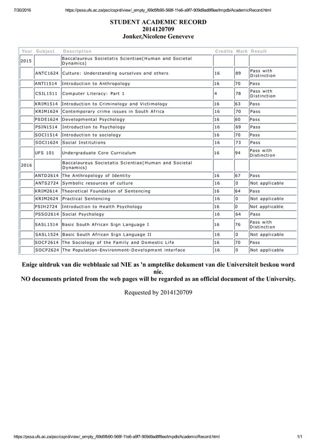 Academic Record | PDF