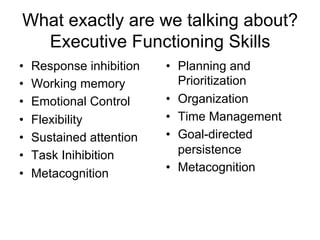 Developing Executive Functioning in the Classroom and Home | PDF