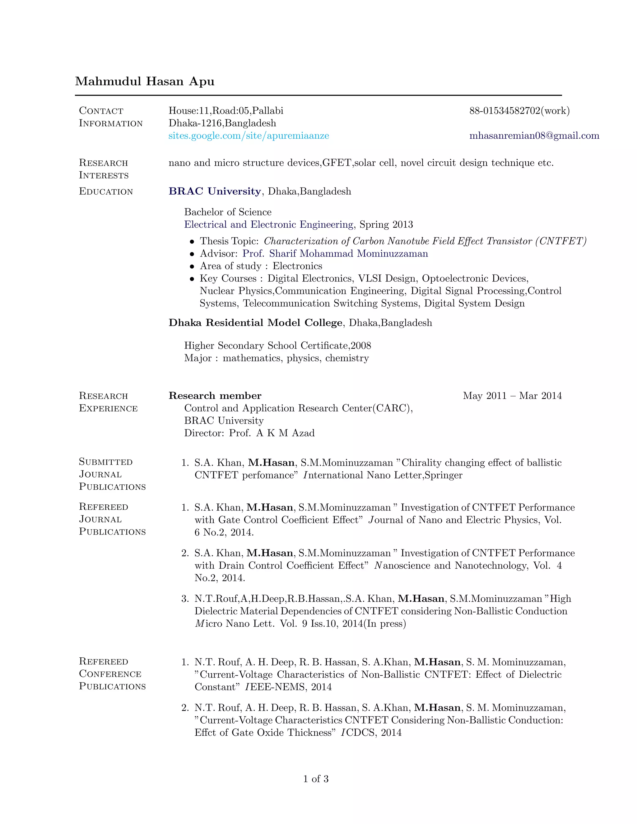 resume_Mahmudul_Hasan_BRACU | PDF