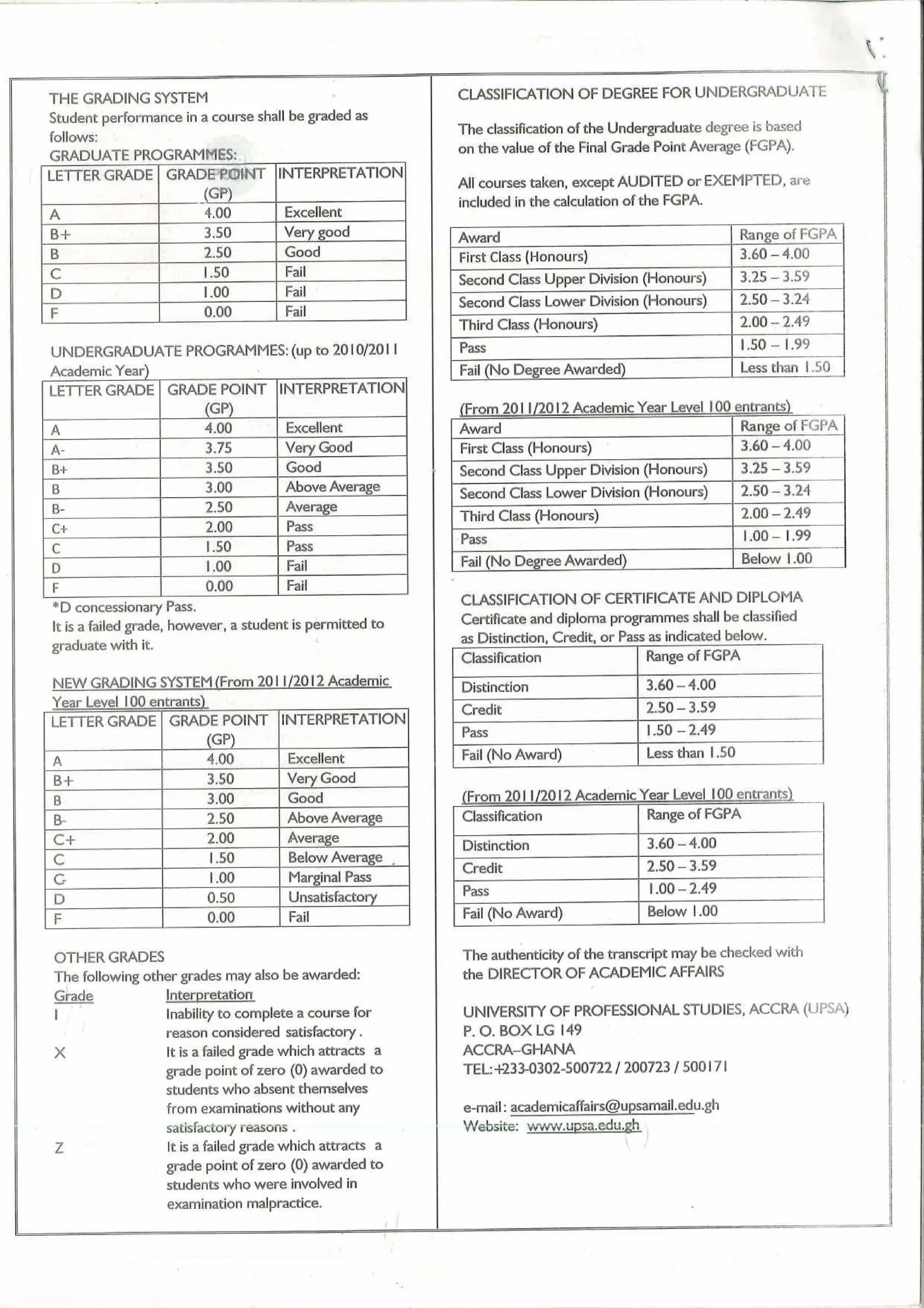UPSA Cert & Transcript | PDF