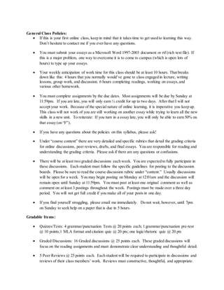 Syllabus English 121 | DOCX