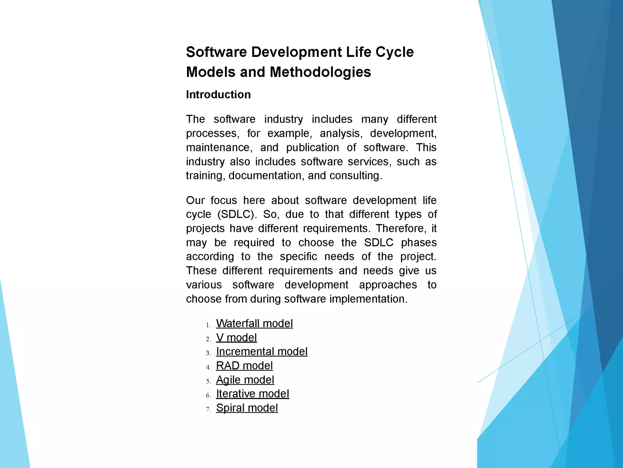 SDLC Model Topic._ | PPT