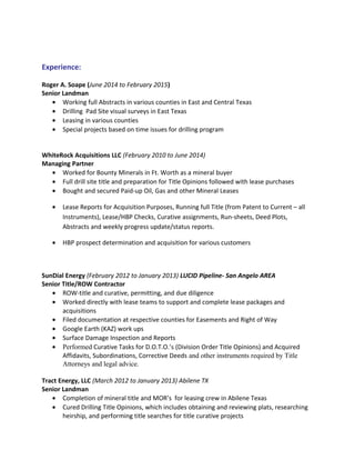 Mark C Icenhower Landman Resume 2015_ | DOC