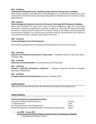 Mpumelelo Ncube CV | PDF