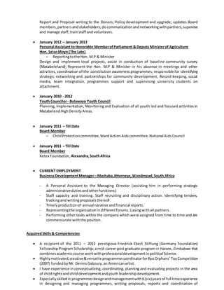 Mpumelelo Ncube CV | PDF