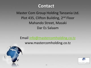 mastercomgroupholding_presentation_(aug2014) | PPTX | Africa Travel ...