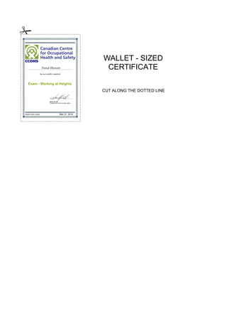 certificate working at heights | PDF