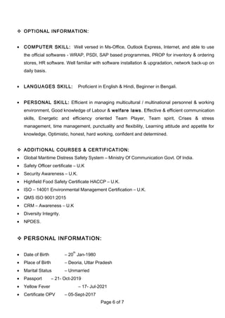 Rakesh Kumar Upadhyay - CV | DOC