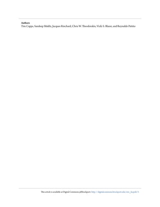 Tim Capps Masters Degree Publication | PDF