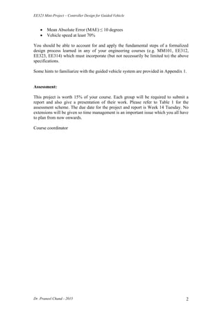EE323 Mini-Project - Line tracing robot | PDF