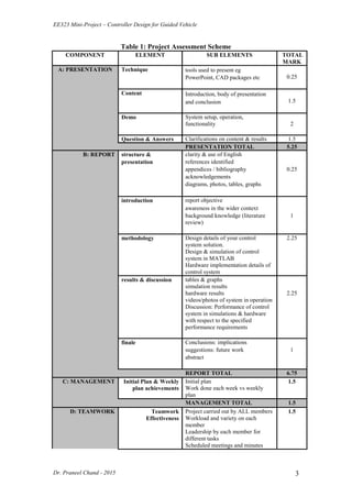 EE323 Mini-Project - Line tracing robot | PDF