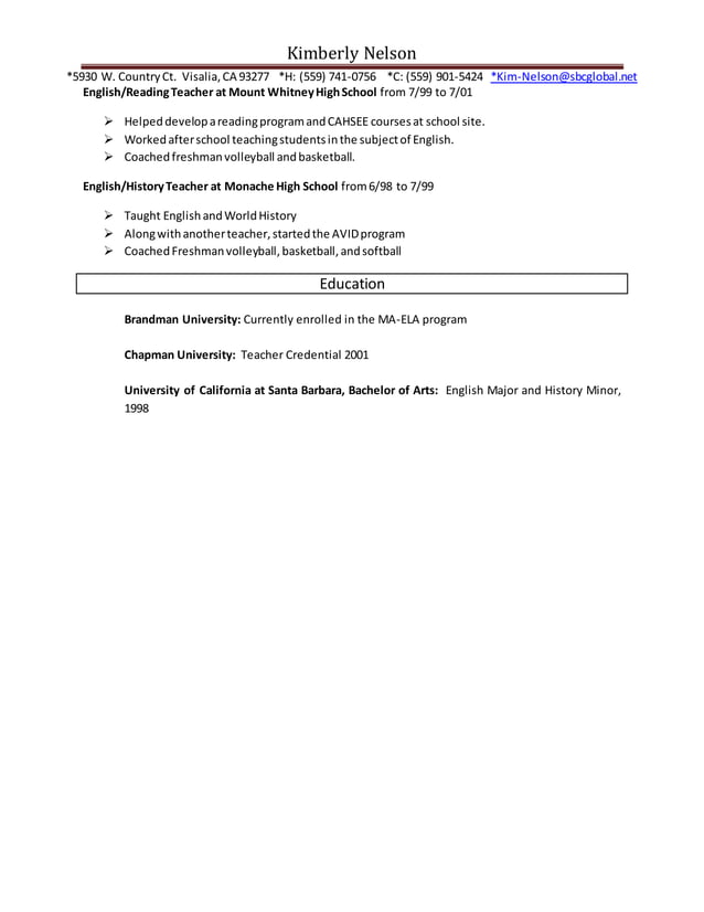 Kimberly Nelson Resume (1) | PDF
