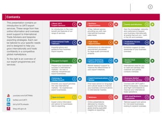 First class export advice - world class business growth _ UKTI trade services overview | PPT