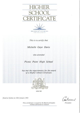Higher school certificate | PDF