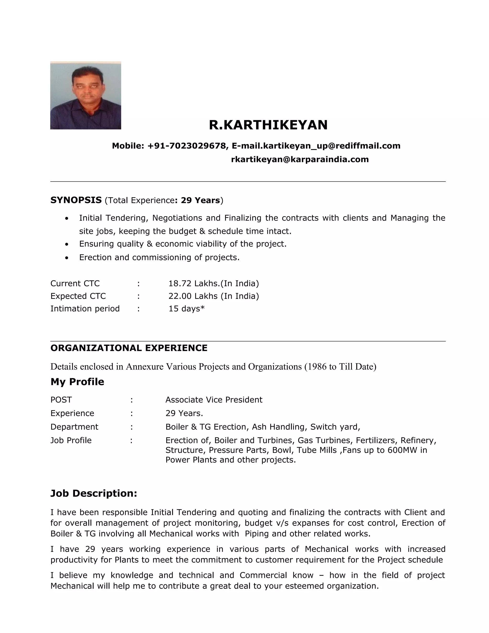 R.karthikeyan-CV | PDF