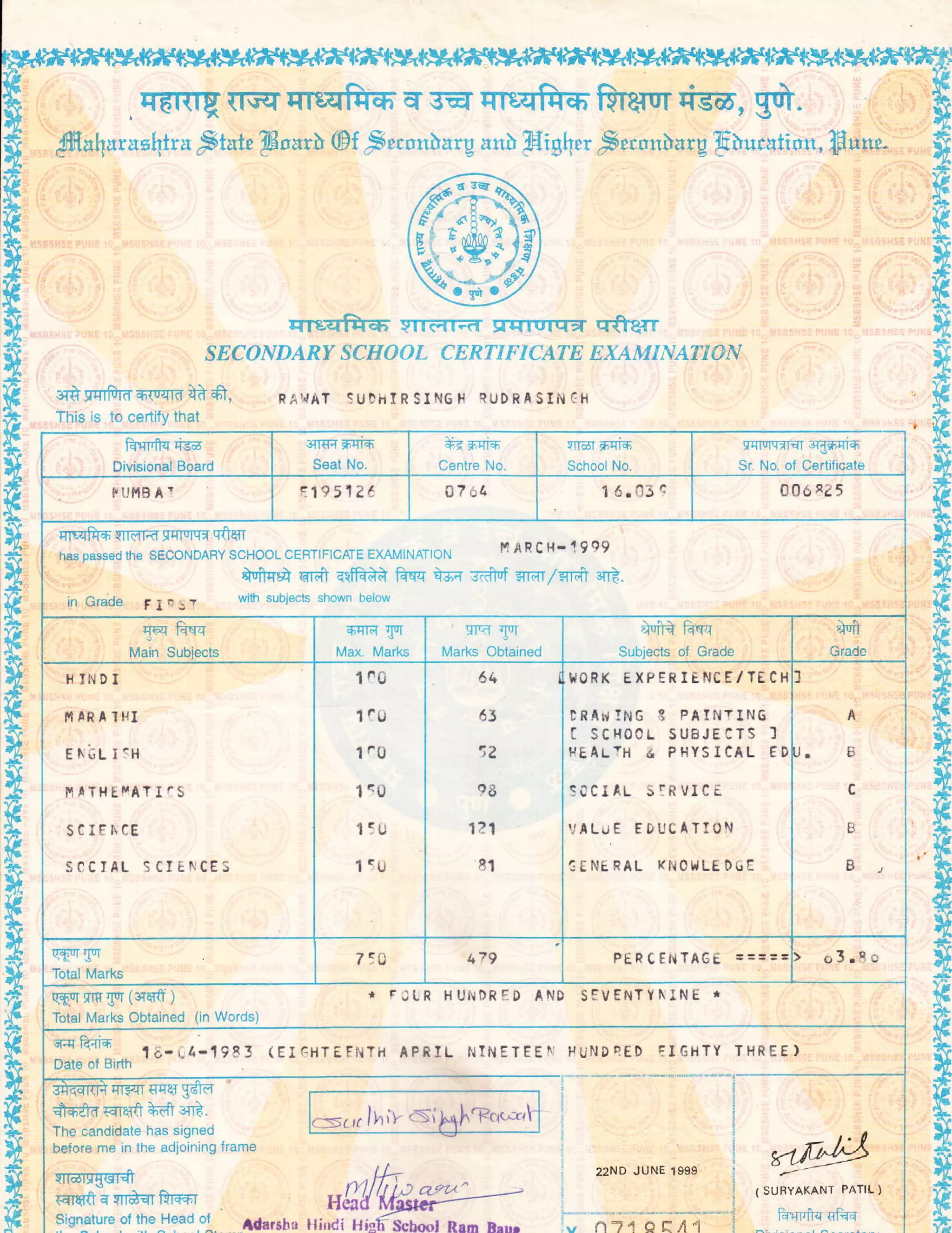 Certificate 10 std | PDF
