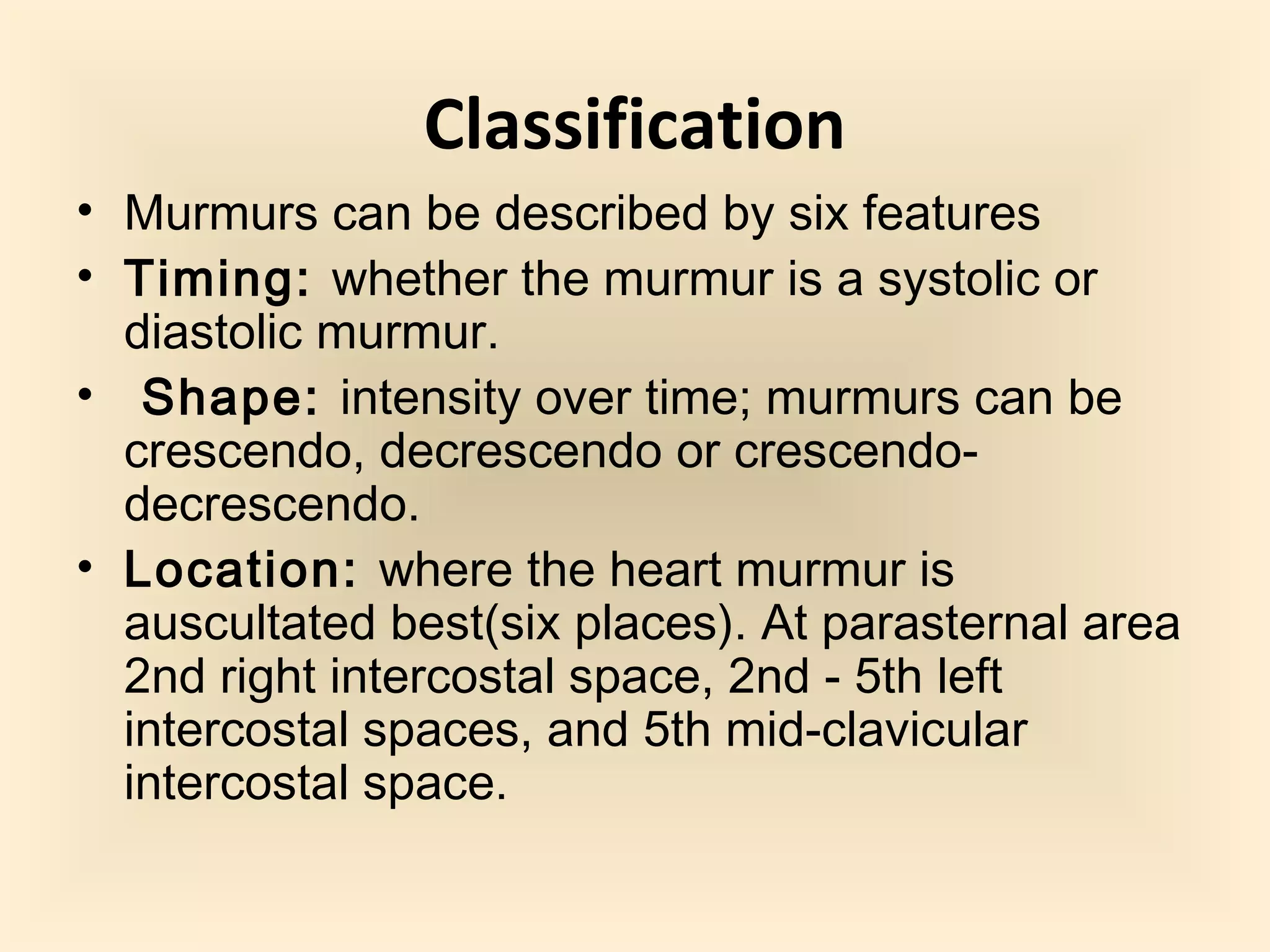 [Int. med] heart murmurs from SIMS Lahore | PPT