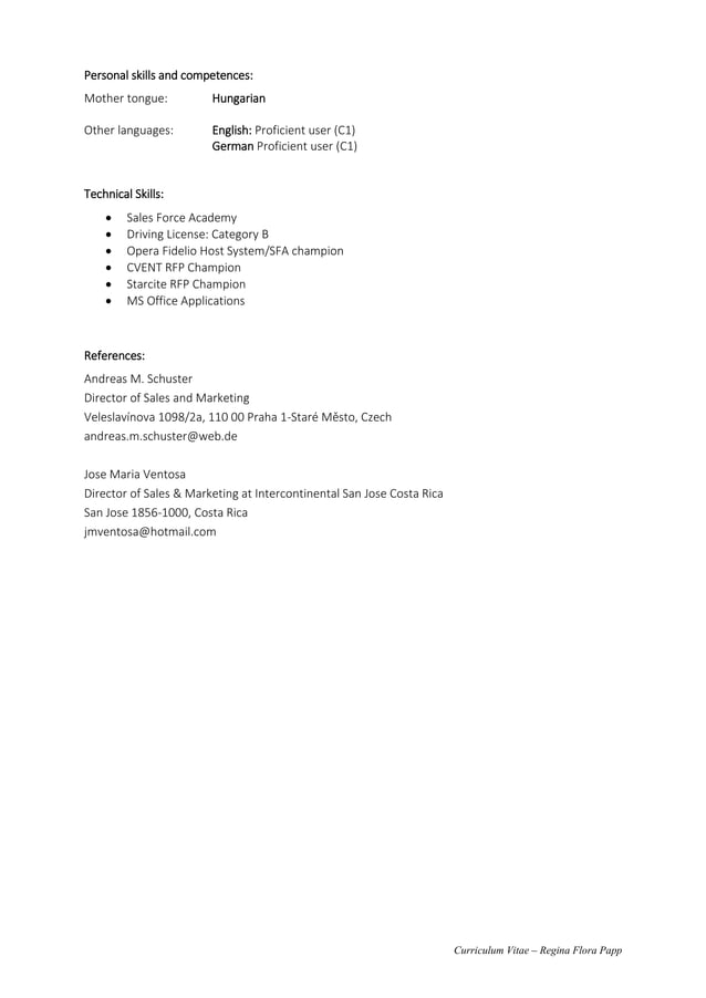 CVenglish new1 | PDF | Business Administration | Business