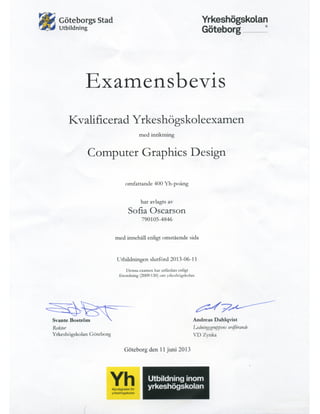 Examensbevis_CGD | PDF | Free Download