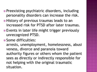 Acute Stess Disorders and Post-traumatic Stress Disorders | PPTX