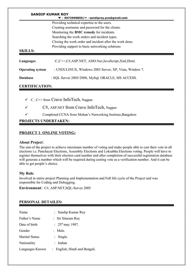 Sandip_Resume | PDF