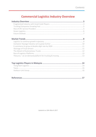 B2B Commercial Logistics Industry Overview | PDF