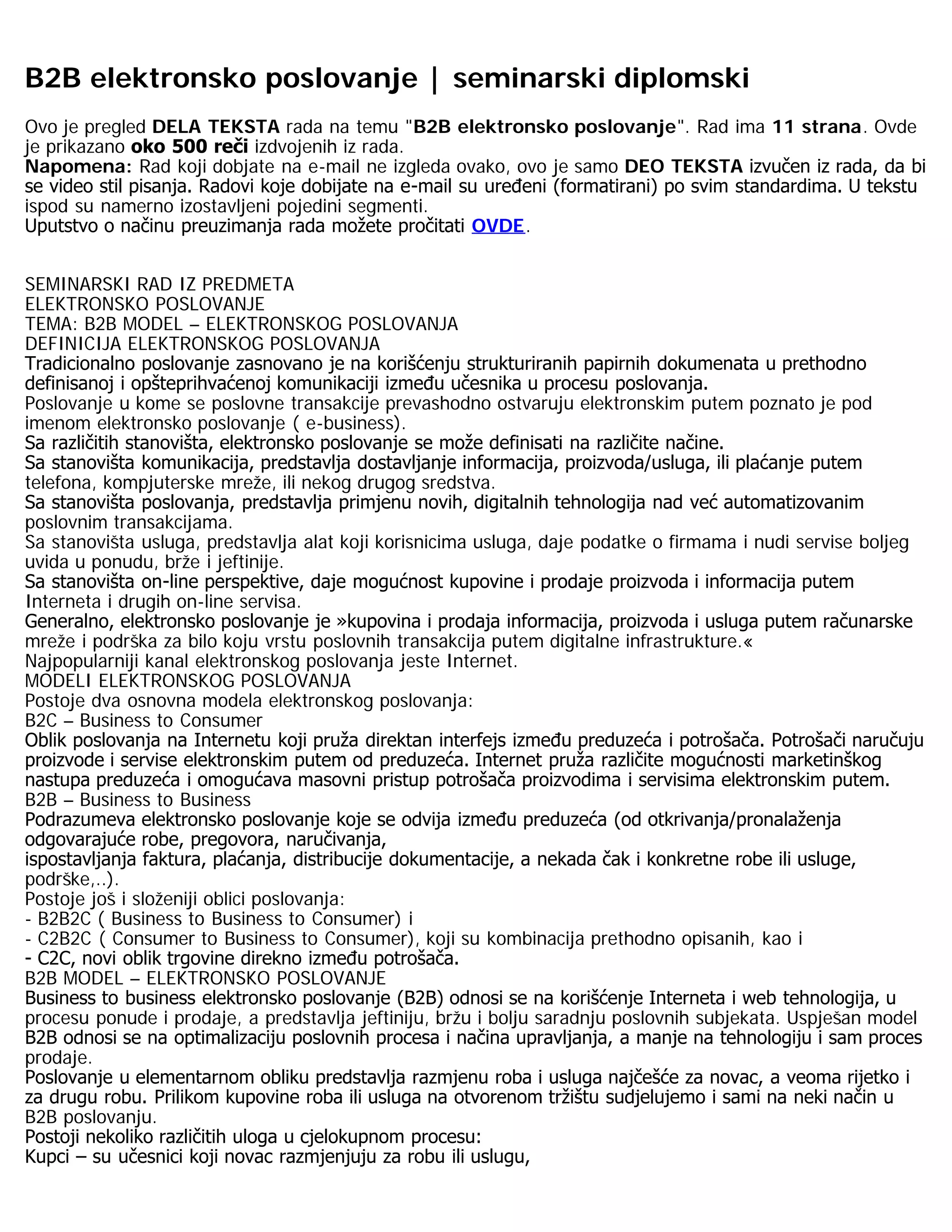 B2b elektronsko-poslovanje | PDF