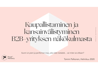 B2B-yritysten kaupallistaminen ja kasvu | PPT