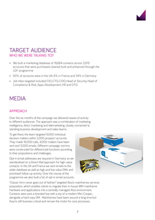B2B Marketing Awards case study: Atos Lead Generation Factory | PDF