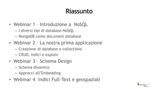 Back to Basics, webinar 5: Introduzione ad Aggregation Framework | PPTX | Databases | Computer ...
