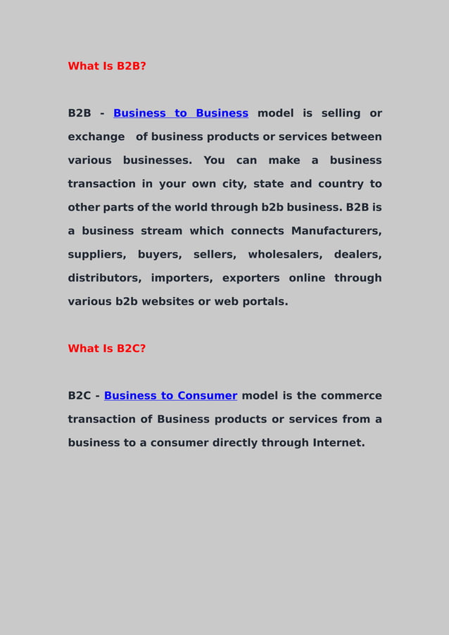 B2B2C,an Effective Business Model | PDF
