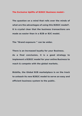 B2B2C,an Effective Business Model | PDF