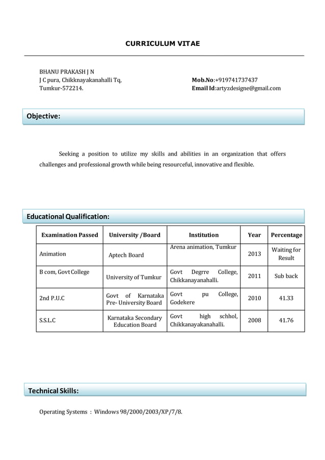 My RESume | DOCX