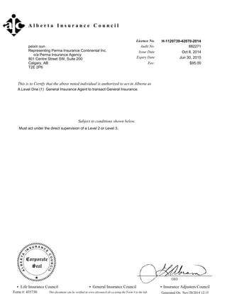 insurance certificate | PDF