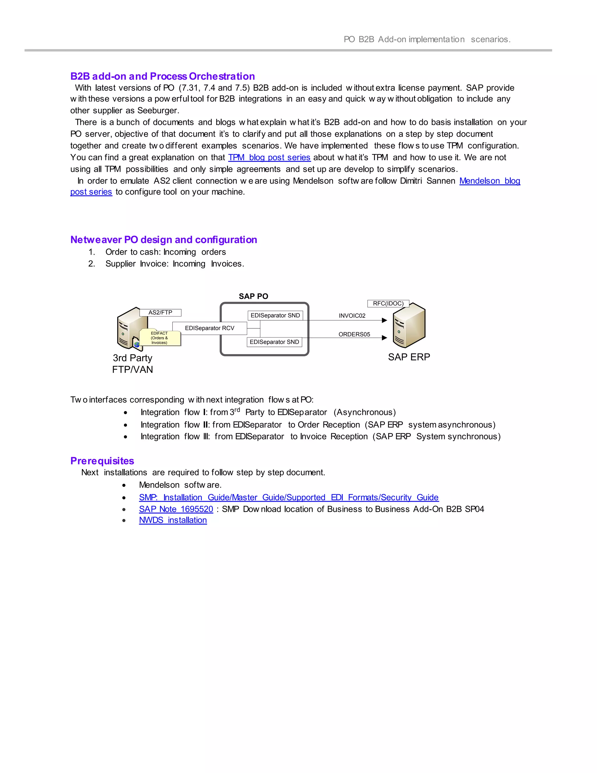 B2B add on implementation scenarios po. part I inbound edi | PDF