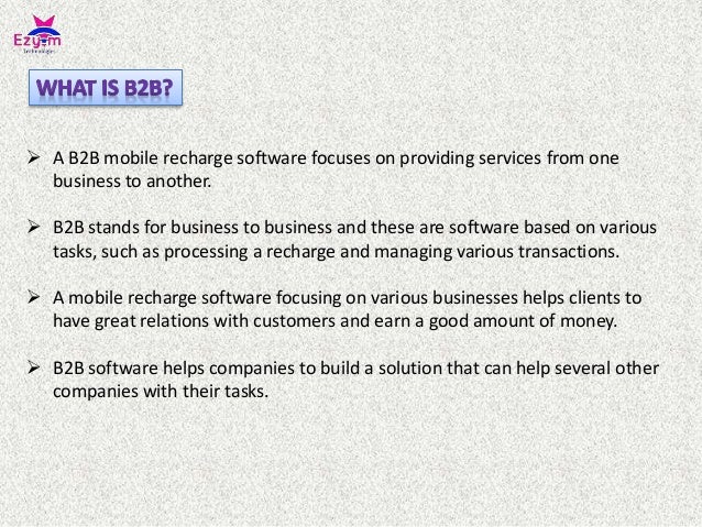 B2B And B2C Multi Recharge Software Company - EzytmTechnologies | PPT