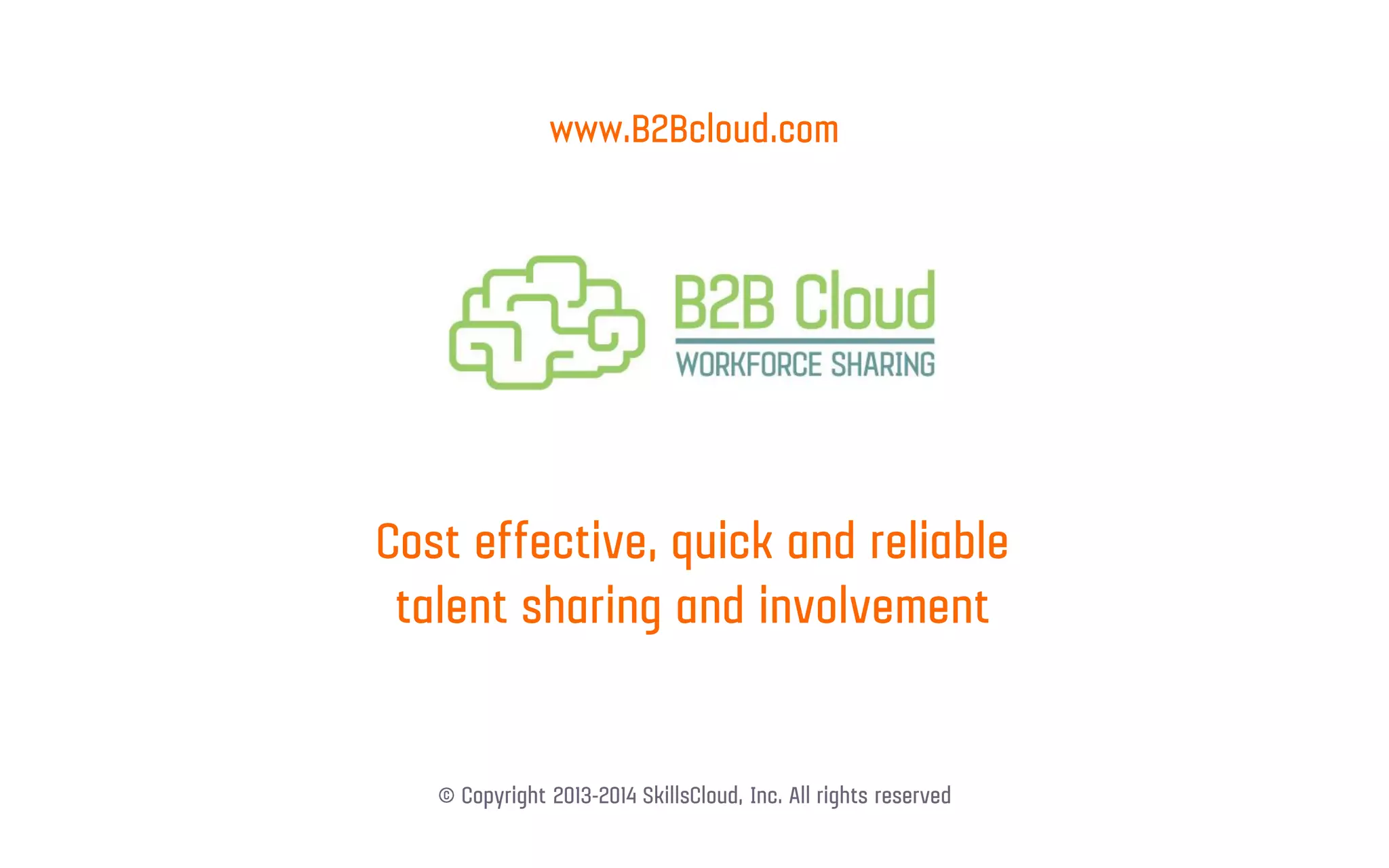 B2B Cloud - workforce sharing | PPT